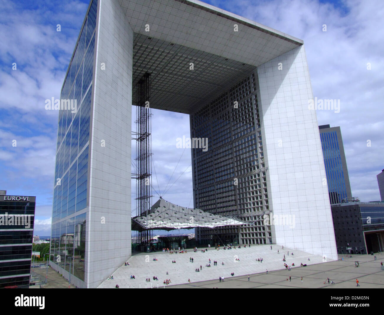 The Grand Arche, also known as the Arc de la Défense, is located in the ...