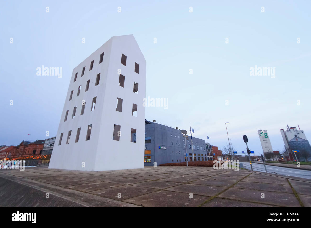 Strange empty building in Randers, Denmark Stock Photo - Alamy