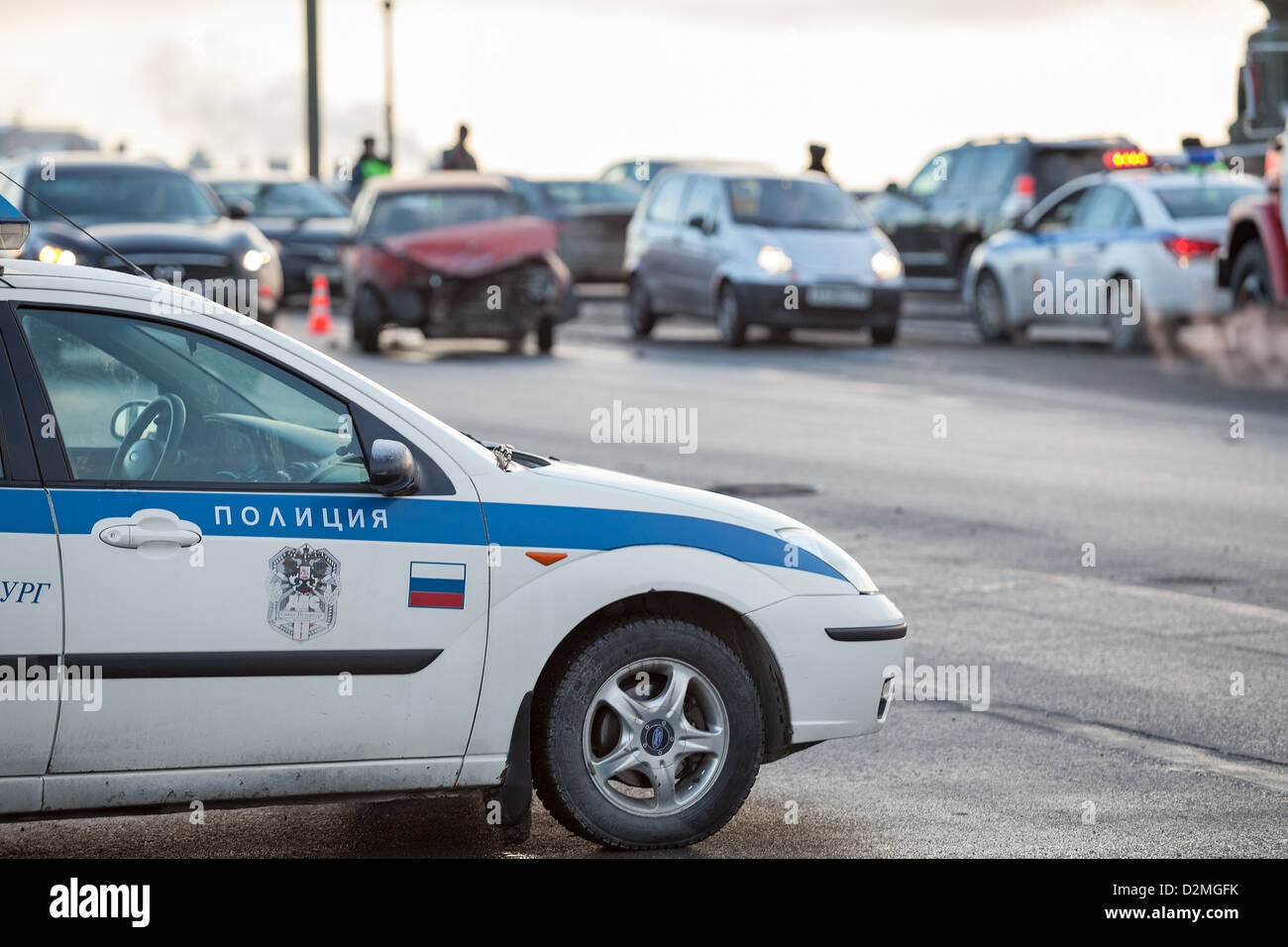 Russian police car hi-res stock photography and images - Alamy