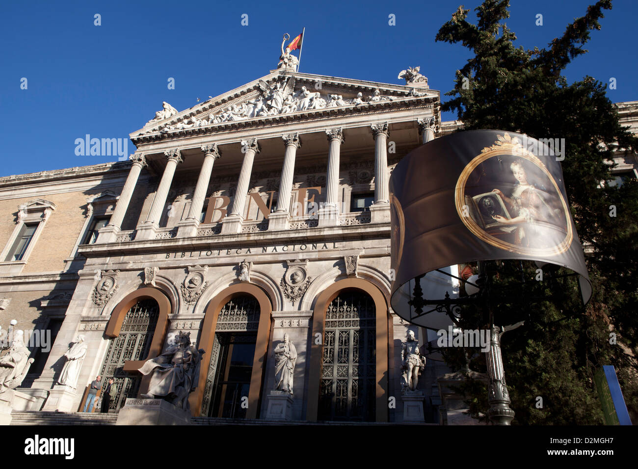 National library in Madrid, Spain Stock Photo - Alamy