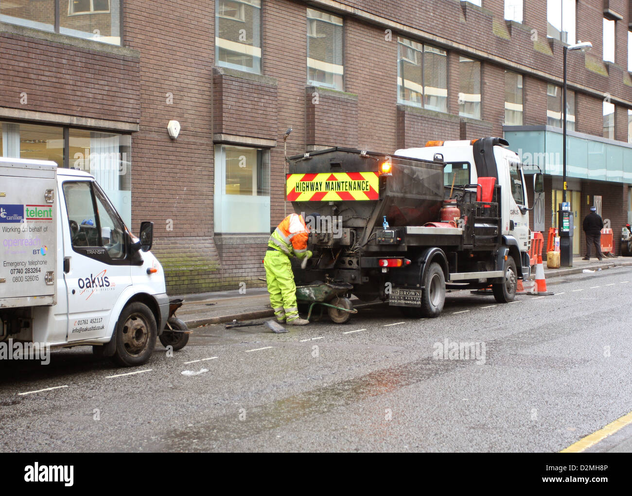 Road repair crew truck on a street in Bristol Stock Photo - Alamy