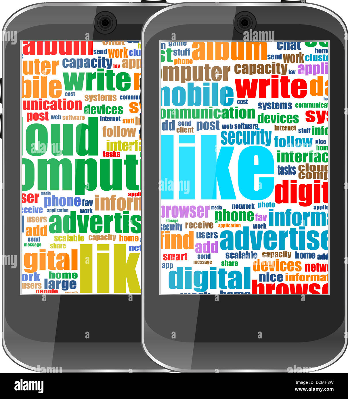 mobile smartphone iphone with globe textured like words. business ...