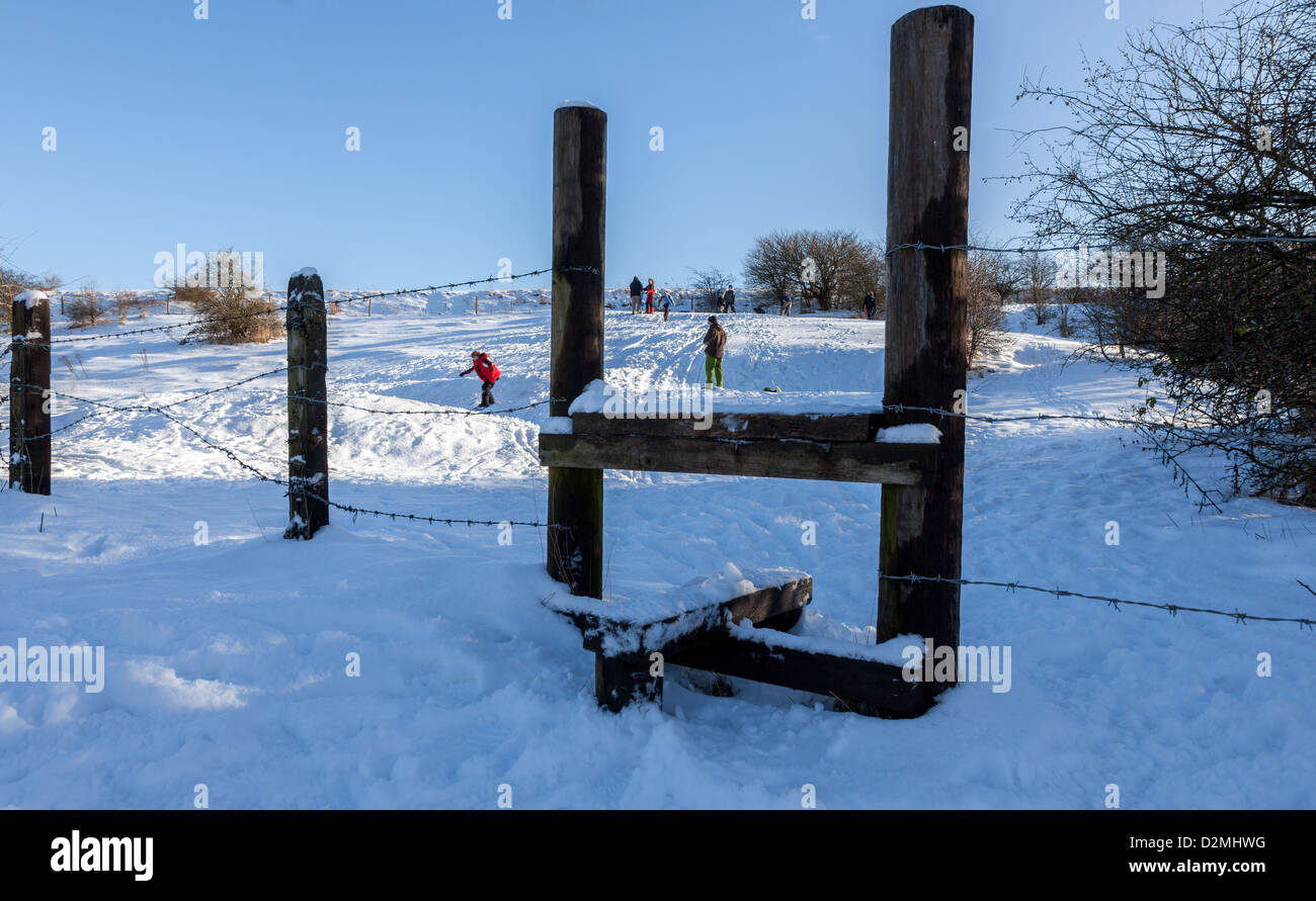 Children playing snow uk hi-res stock photography and images - Alamy