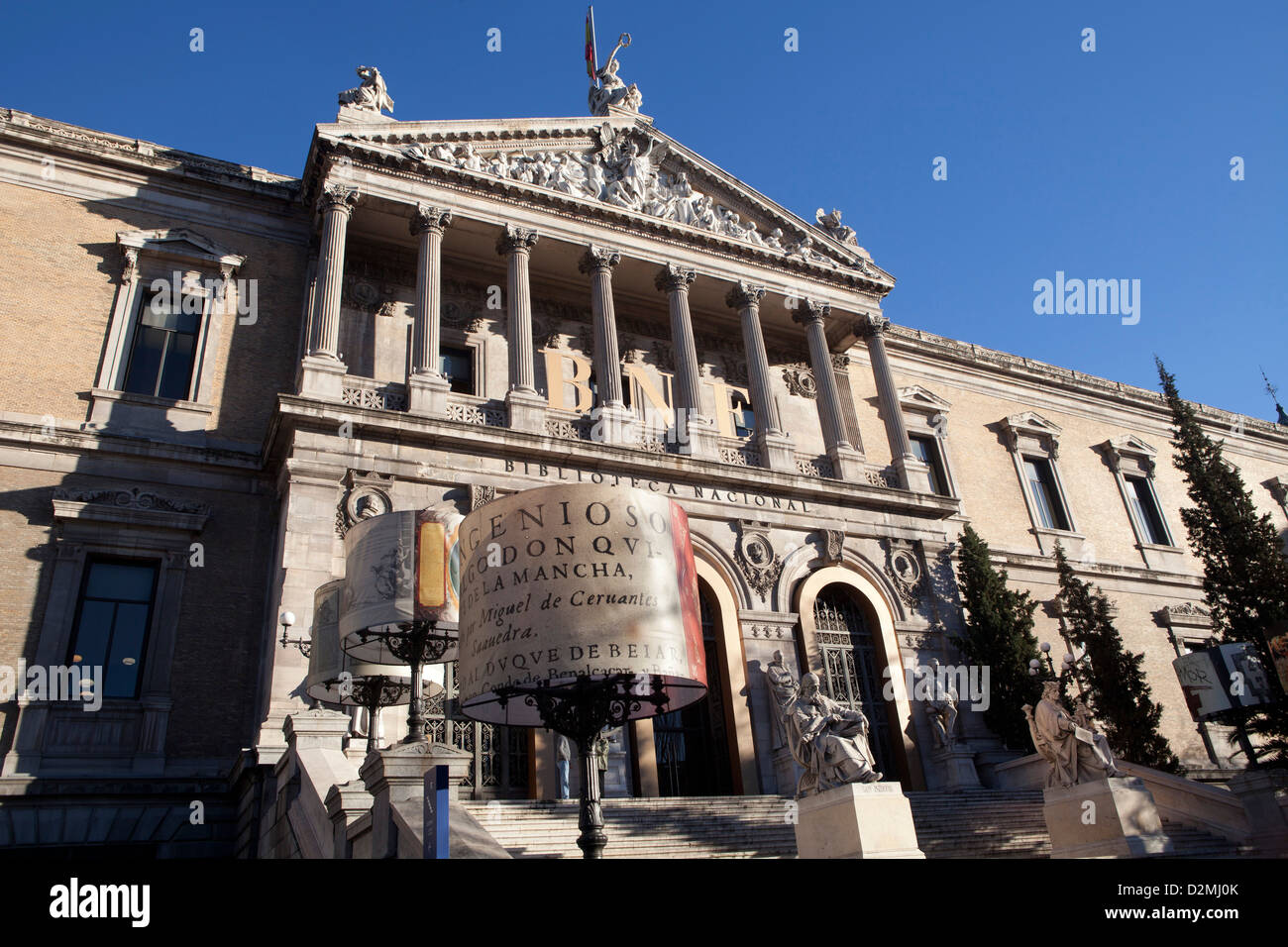 National library in Madrid, Spain Stock Photo - Alamy