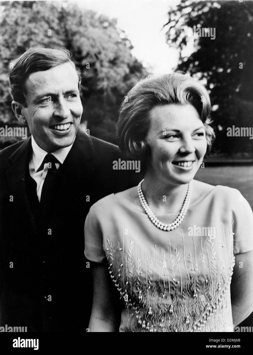 Crown princess beatrix of the netherlands her husband prince claus hi ...