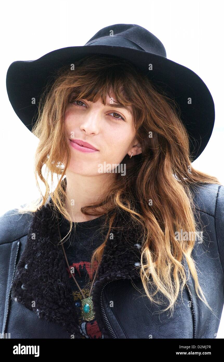 Cannes, France. 28th January 2013. French singer LOU DOILLON poses ...