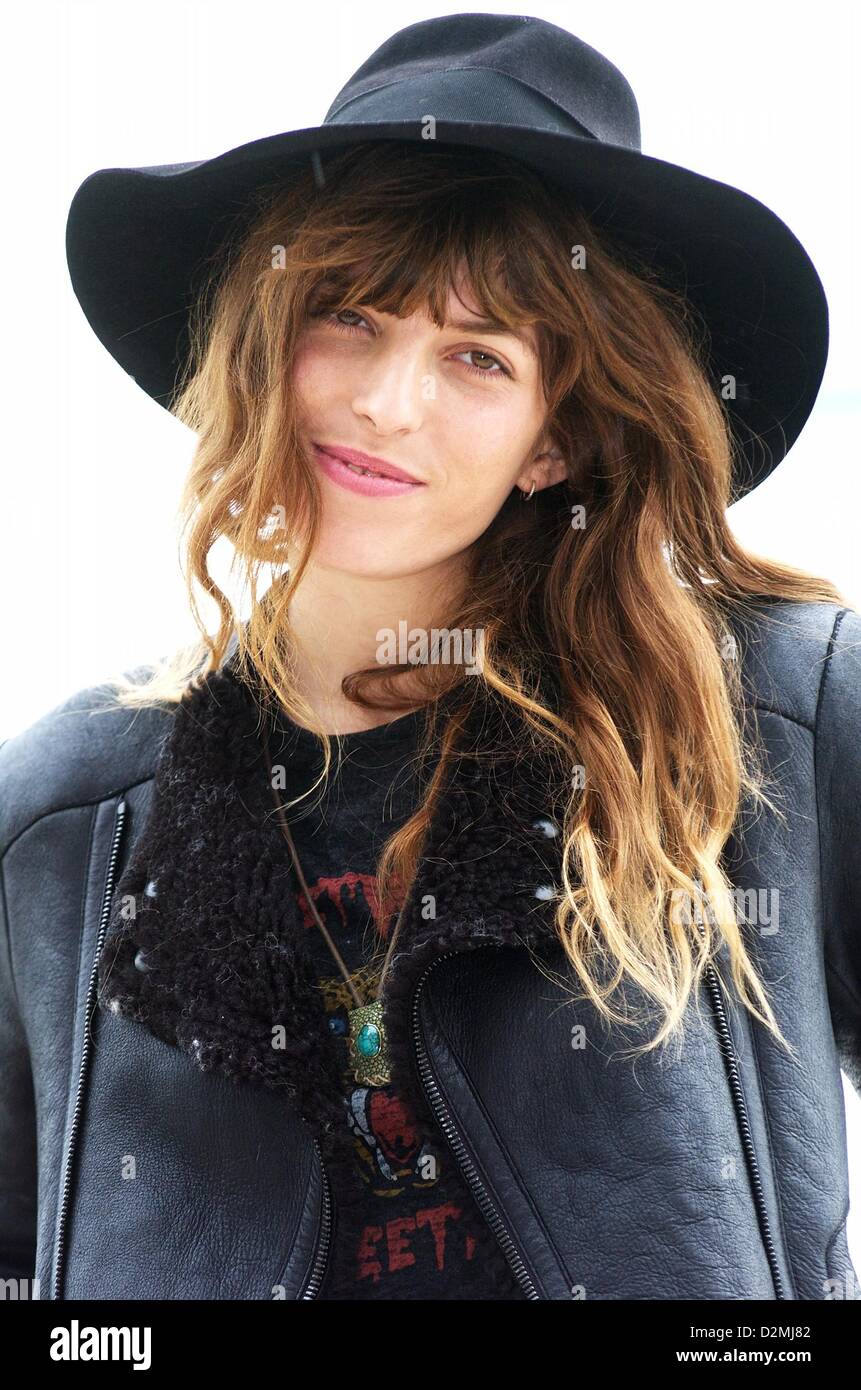 Cannes, France. 28th January 2013. French singer LOU DOILLON poses ...