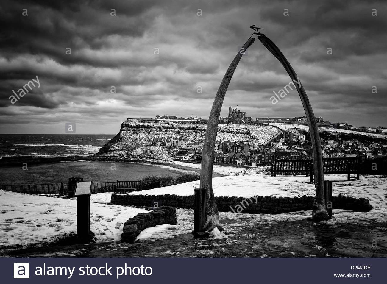 Whitby Abbey Black and White Stock Photos & Images - Alamy