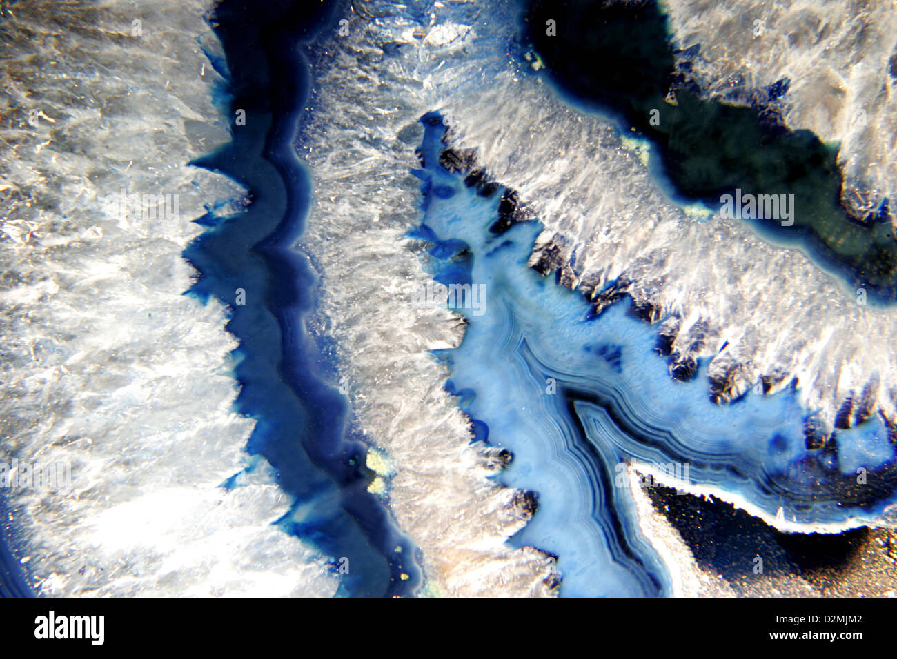 Close up of the inside of a blue geode Stock Photo - Alamy