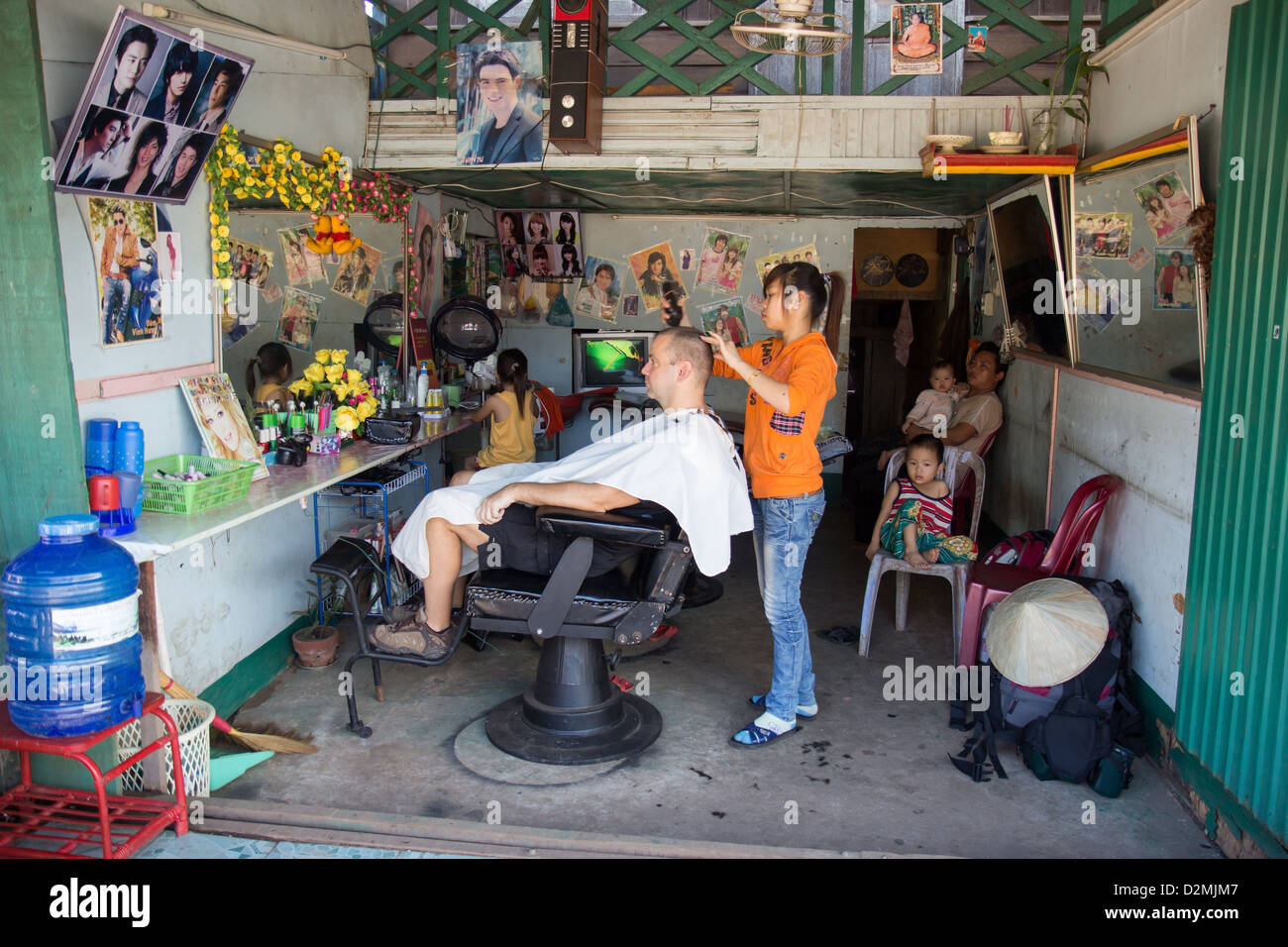 Man at the Hair salon Stock Photo - Alamy