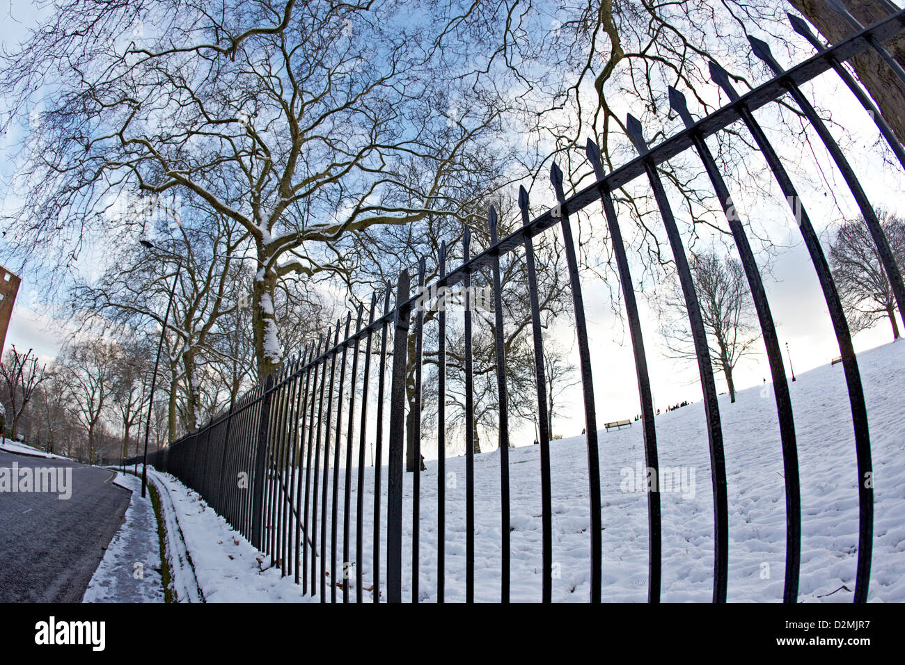 Winter On Primrose Hill London UK Stock Photo - Alamy