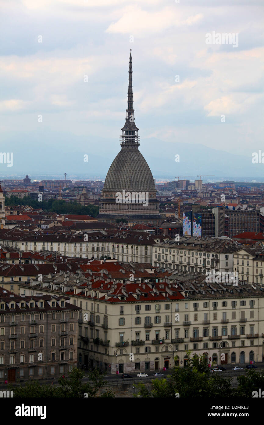 Mole Antonelliana (The National Museum of Cinema) and Turin's center ...