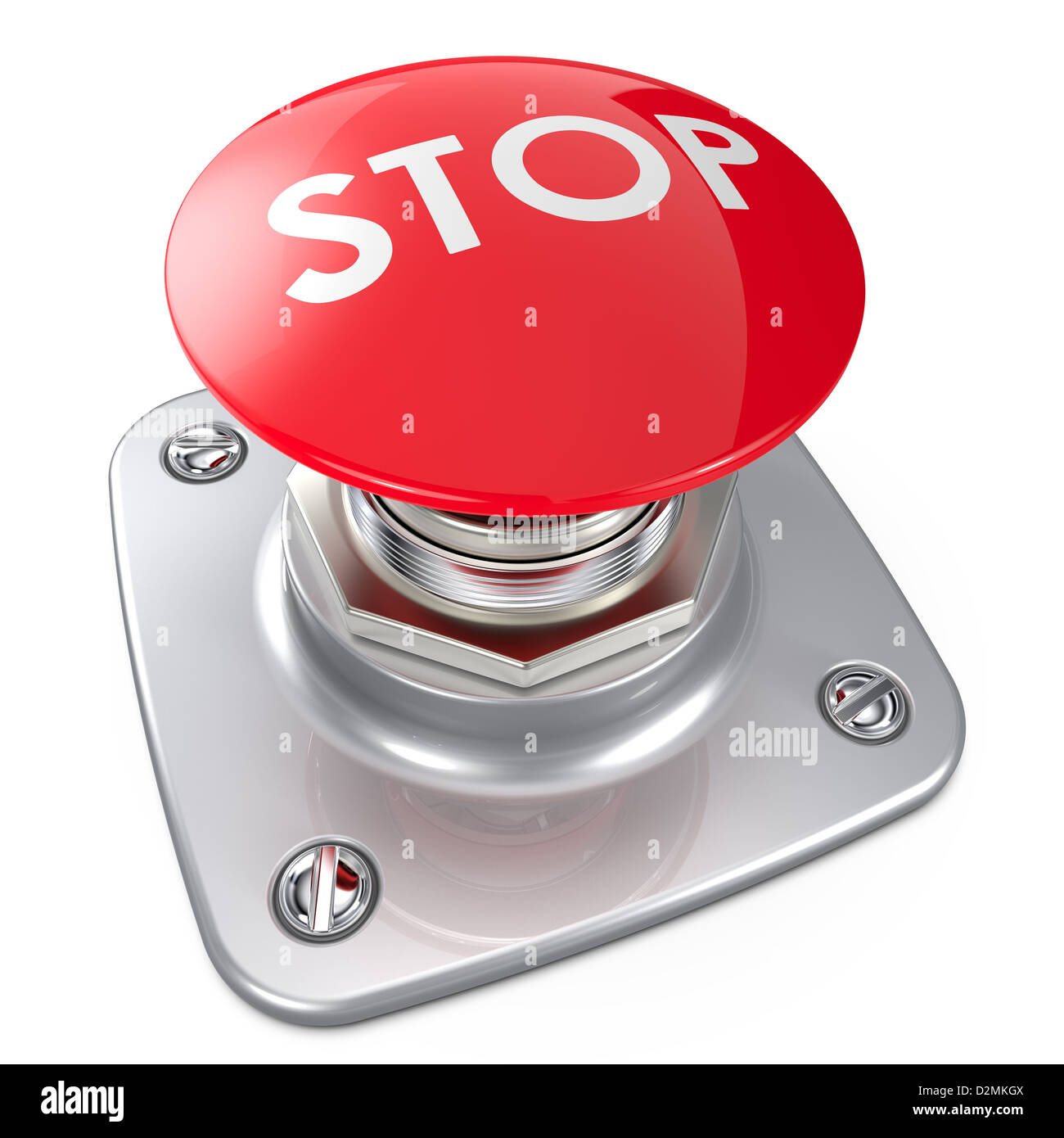 Red STOP button Stock Photo - Alamy