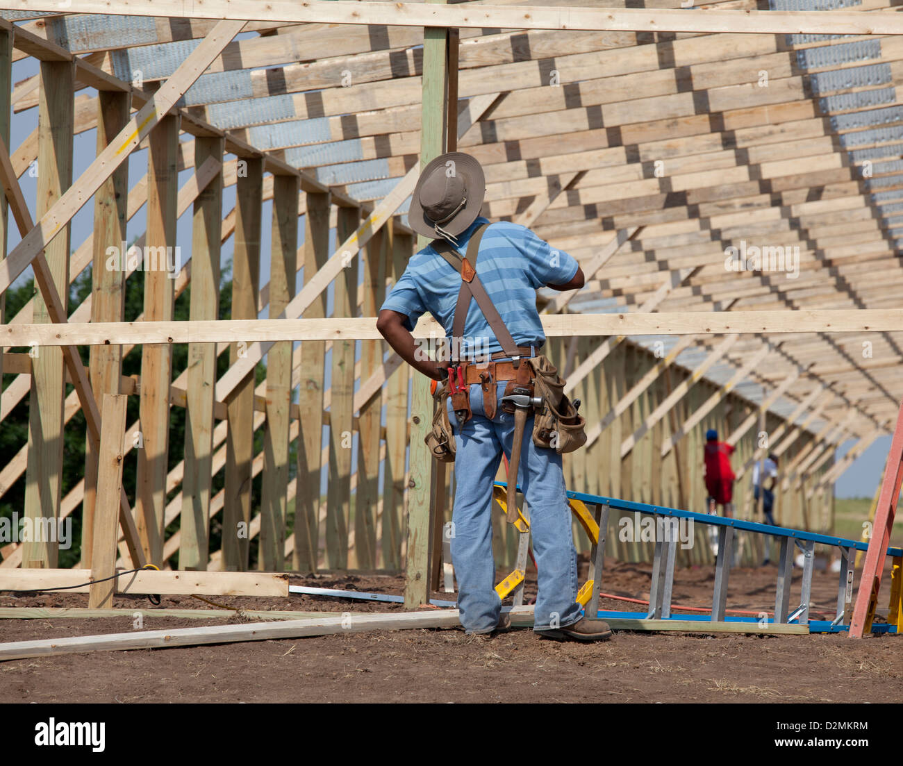 Construction worker at a job site Stock Photo - Alamy