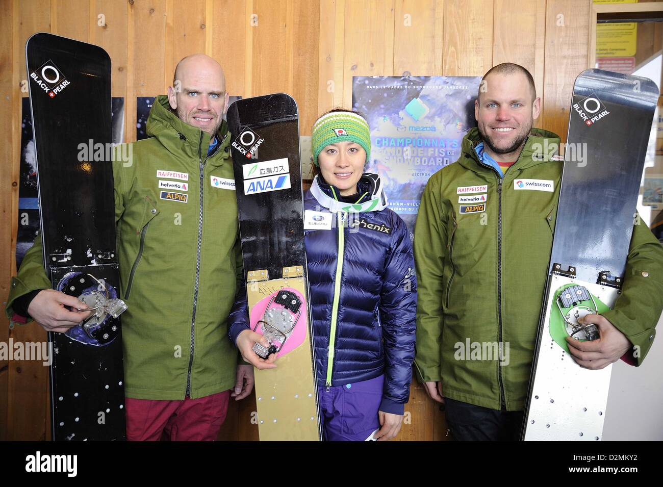 Simon Schoch (SUI), Tomoka Takeuchi (JPN), Philipp Schoch (SUI ...