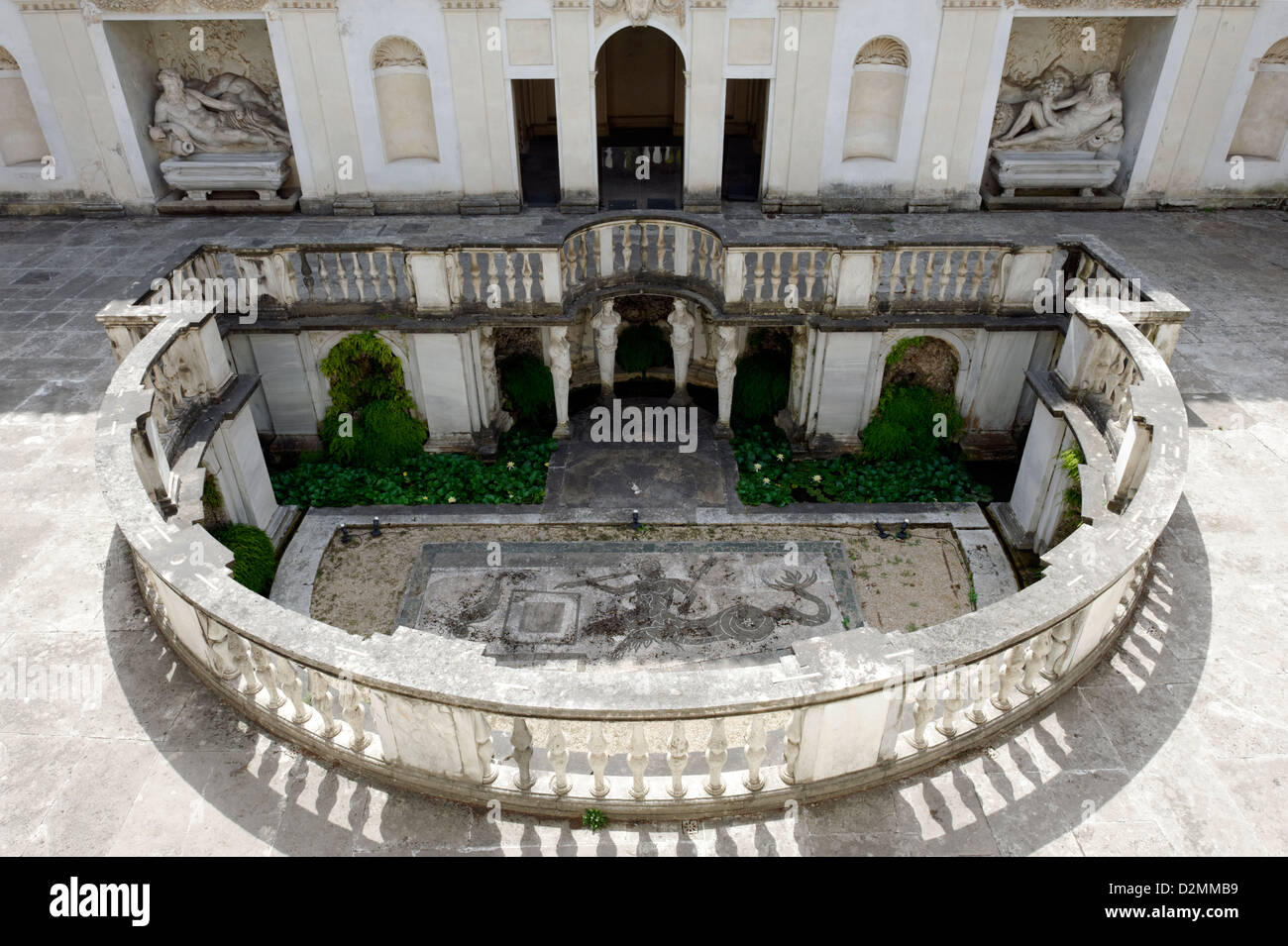 Villa Giulia. Rome. Italy. The Nymphaeum built on two floors around a ...