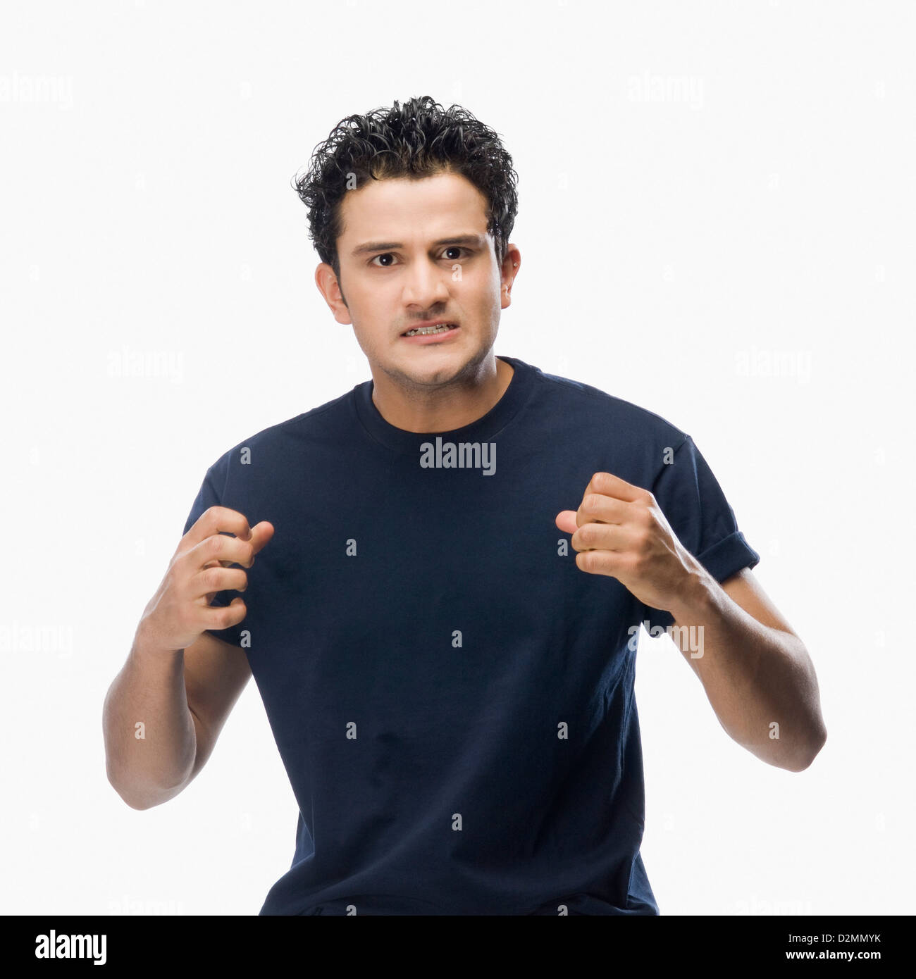 Portrait of a man looking angry Stock Photo - Alamy