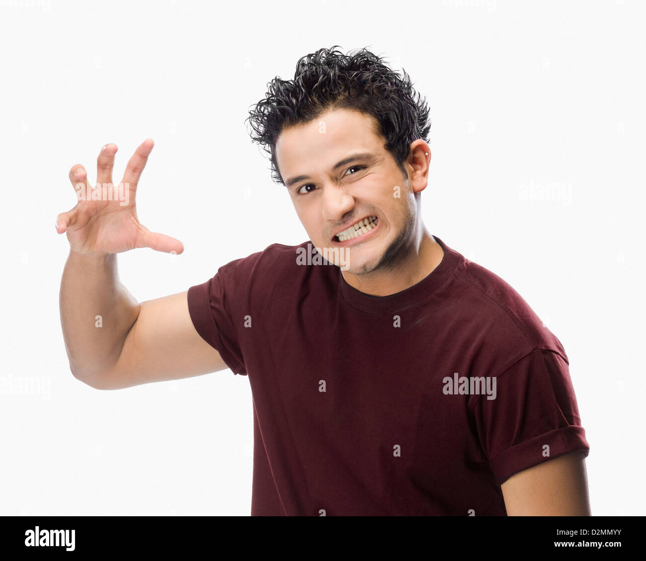 Portrait of a man looking angry Stock Photo - Alamy