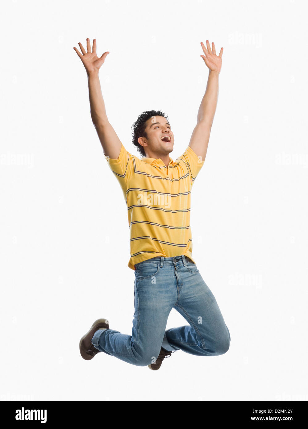 Man jumping in excitement Stock Photo - Alamy