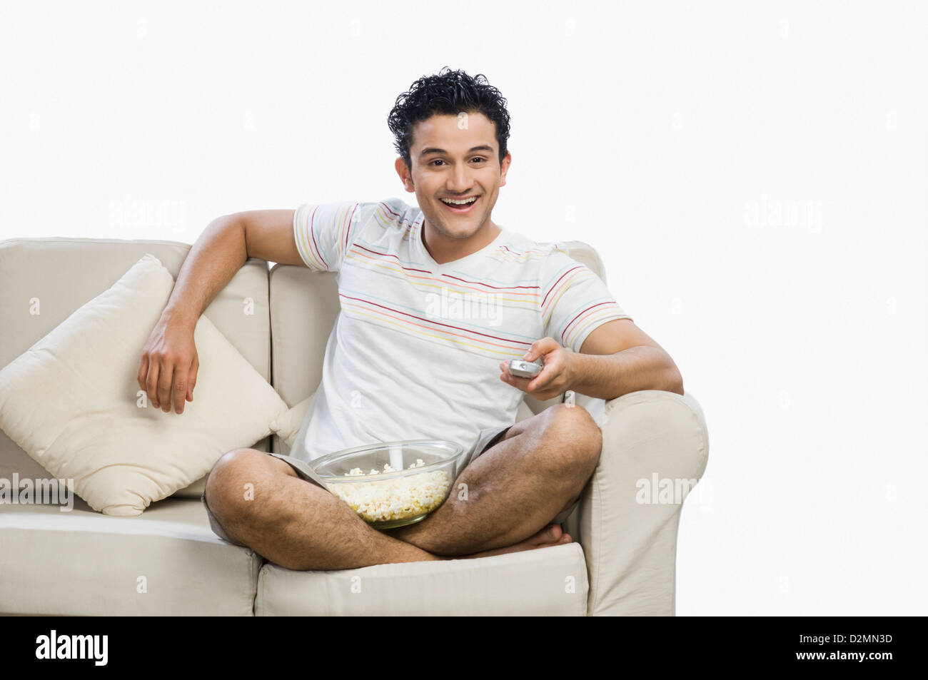 Man watching television Stock Photo - Alamy