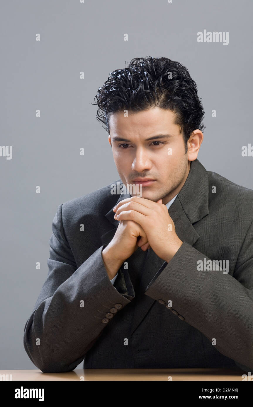 Businessman close up thinking hi-res stock photography and images - Alamy