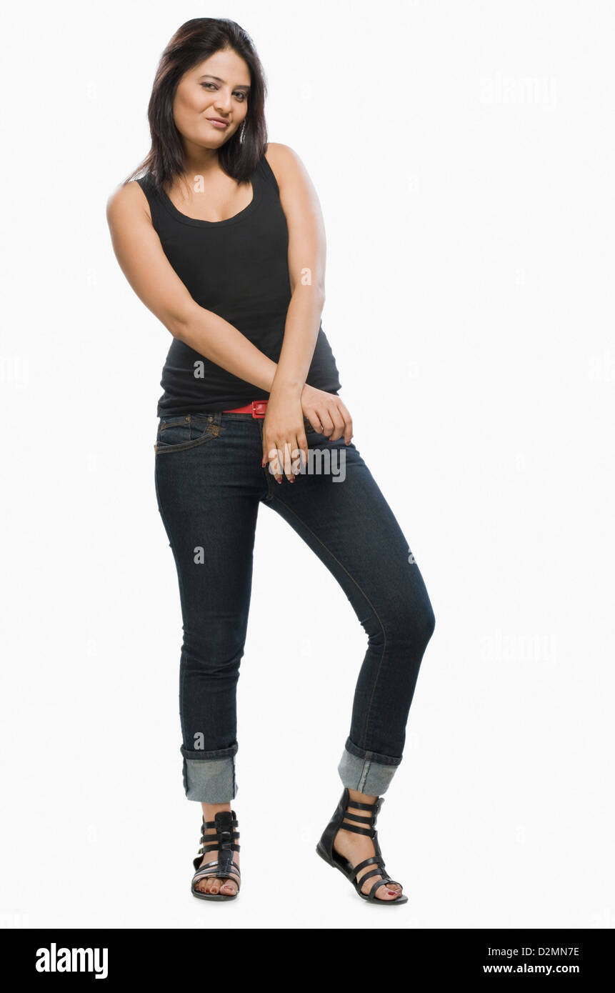 Portrait of a woman posing Stock Photo - Alamy