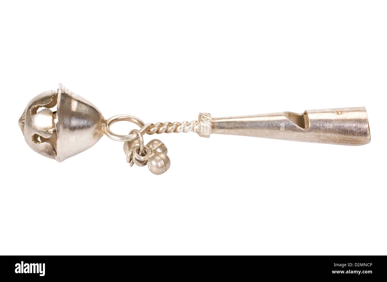 Silver baby rattle hi-res stock photography and images - Alamy