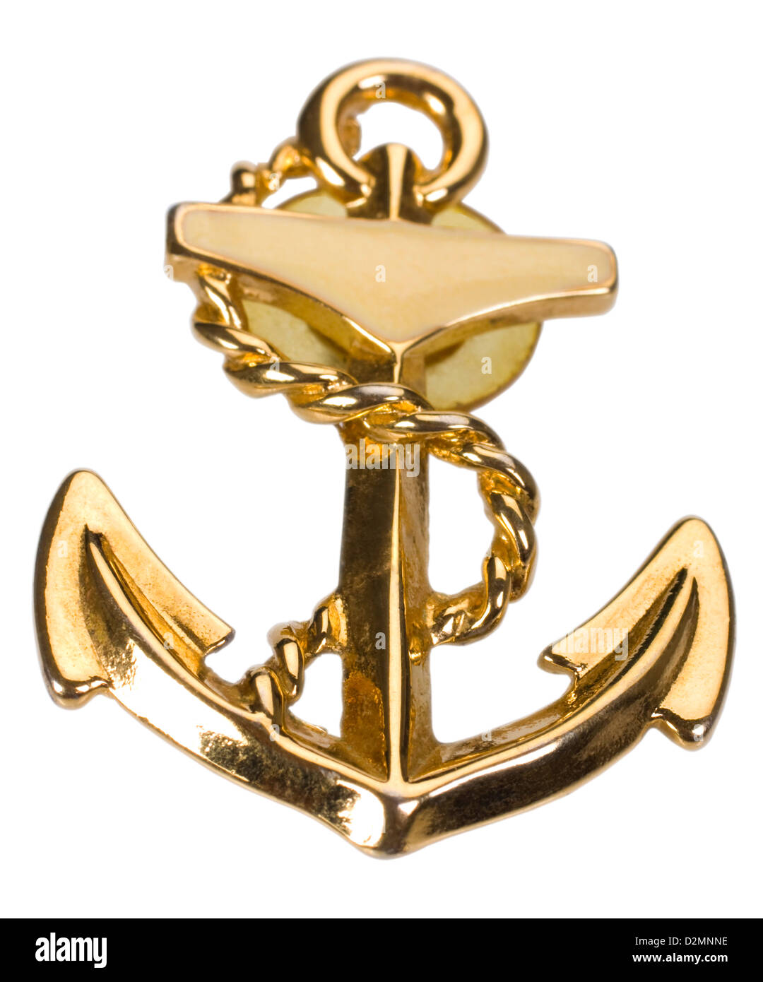 Close-up of an anchor shaped brooch Stock Photo - Alamy