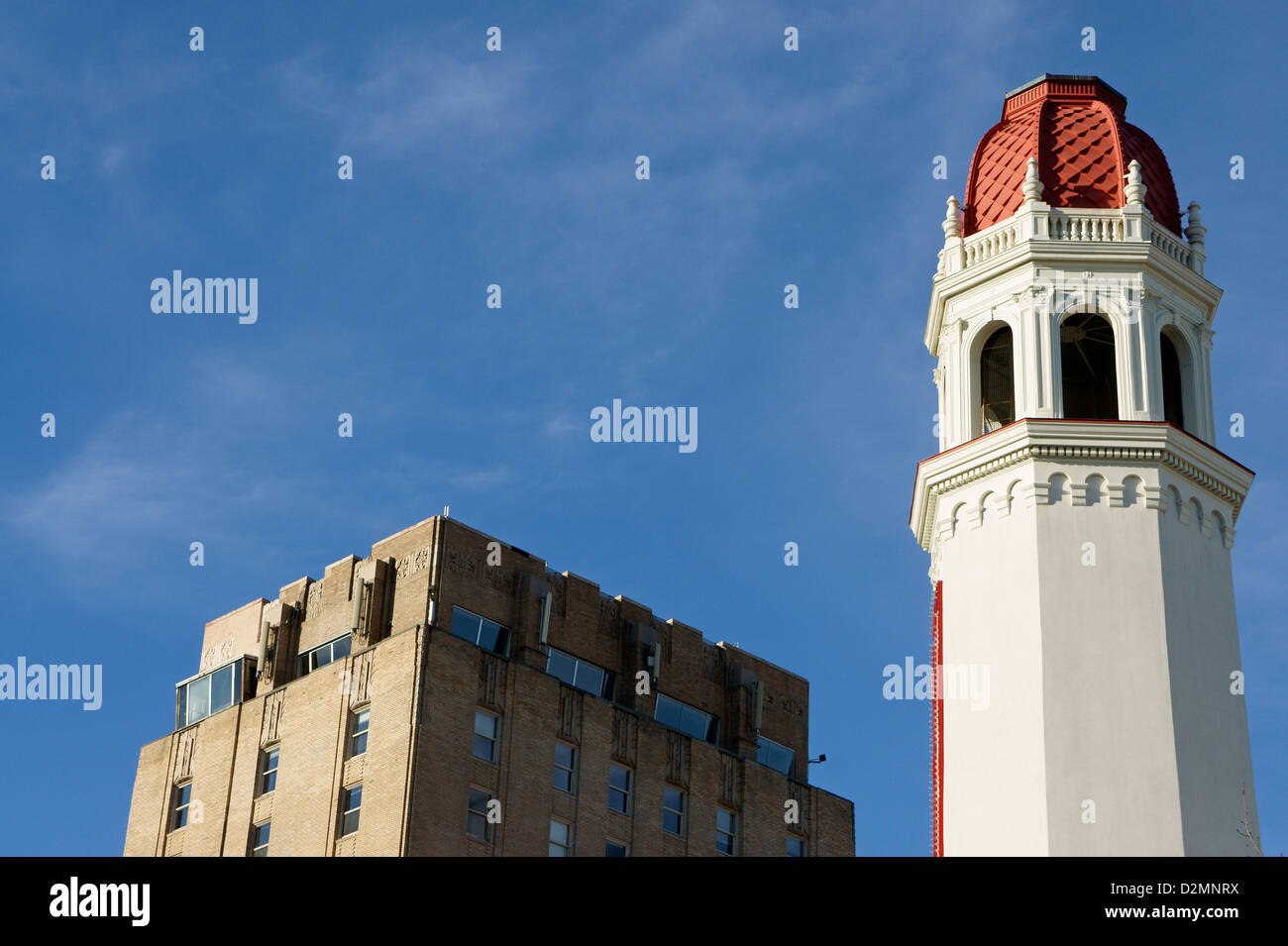 The Mount Baker Theater and Bellingham Towers buildings in downtown ...
