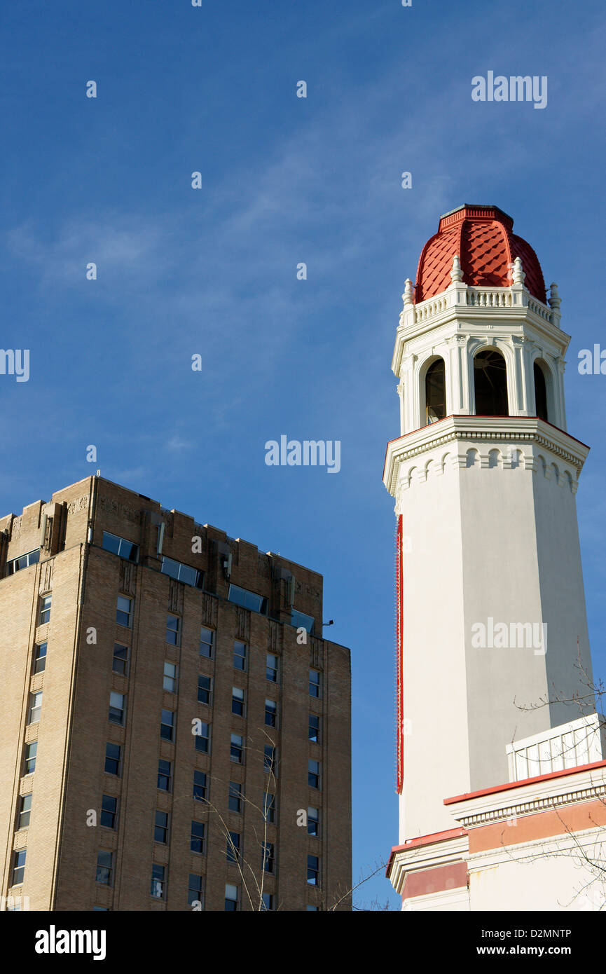 The Mount Baker Theater and Bellingham Towers buildings in downtown ...
