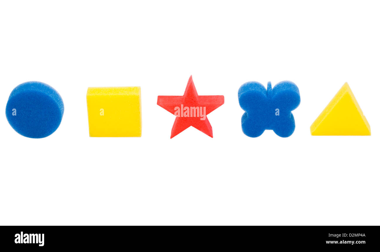 Row multi colored sponges hi-res stock photography and images - Alamy