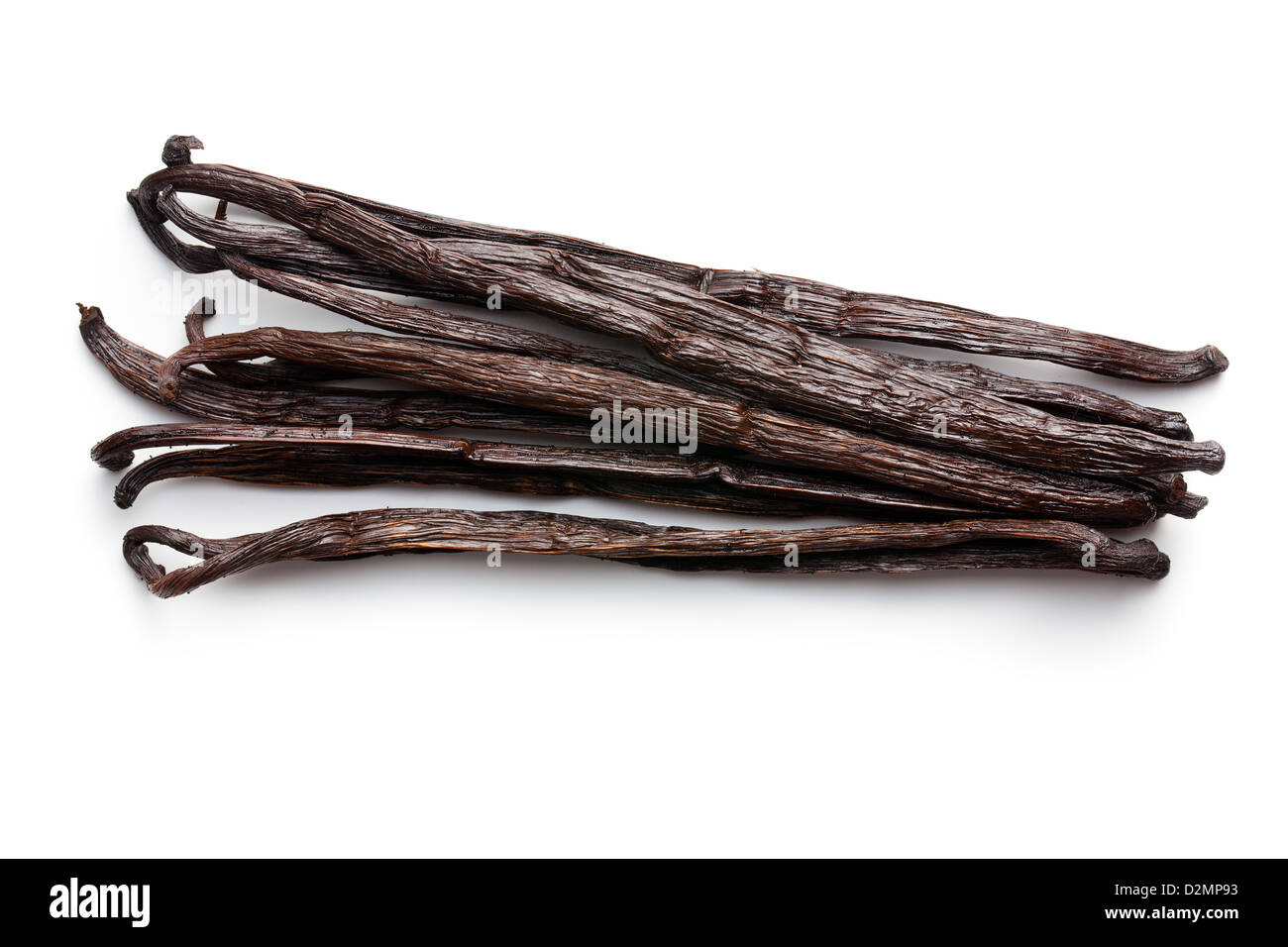 vanilla pods on white background Stock Photo - Alamy