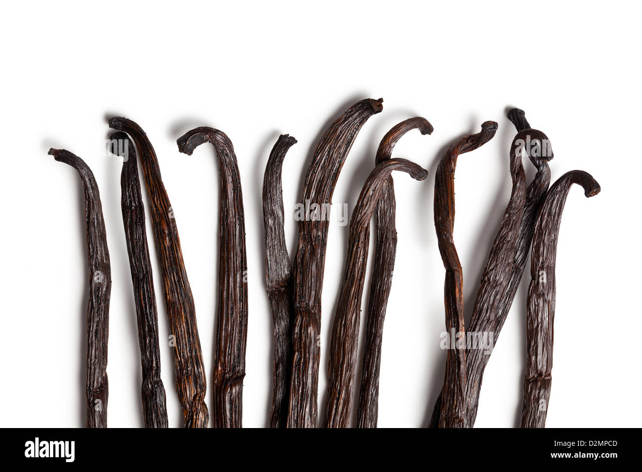 vanilla pods on white background Stock Photo - Alamy