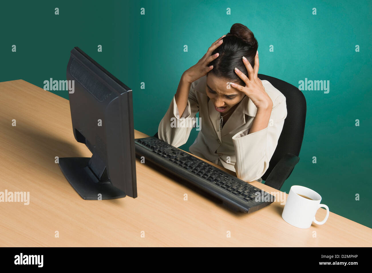 Businesswoman looking disappointed in an office Stock Photo - Alamy