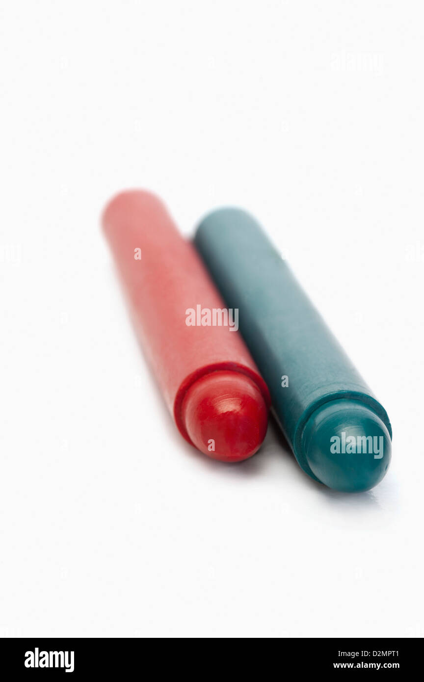 Crayons drawing stationery Cut Out Stock Images & Pictures - Alamy