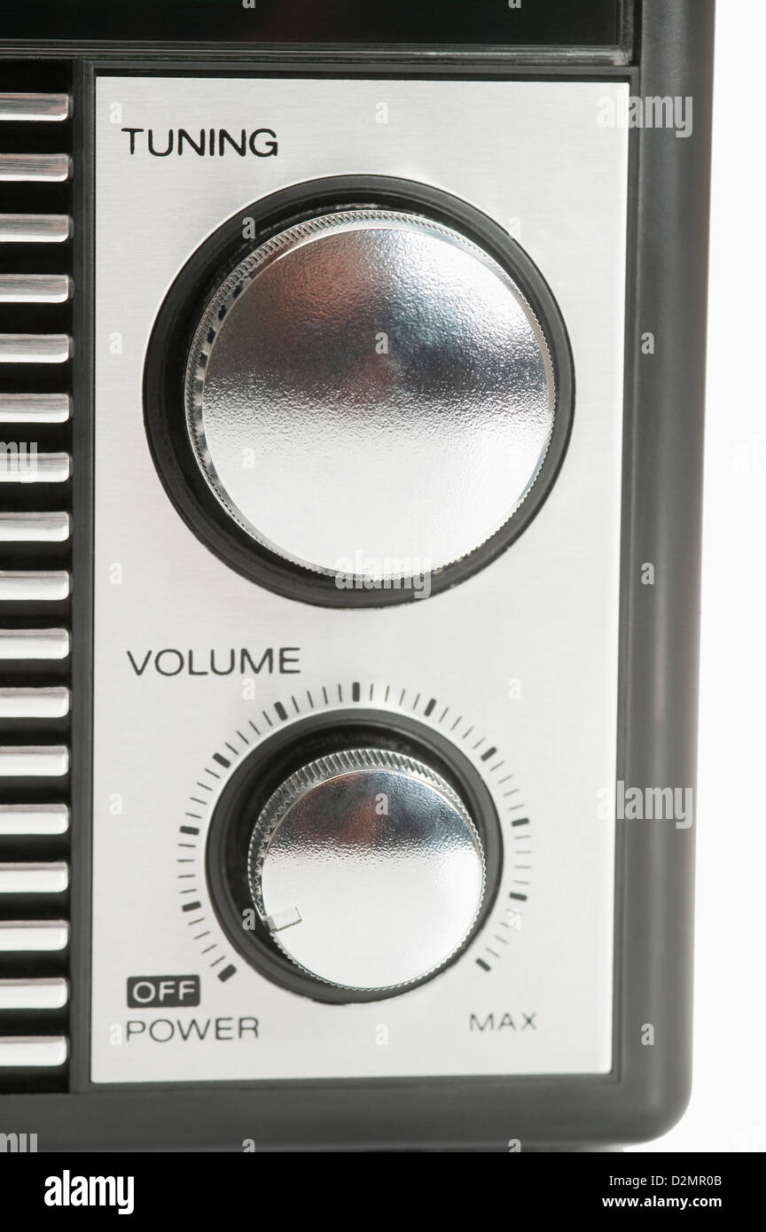 Control Knobs on a radio Stock Photo - Alamy