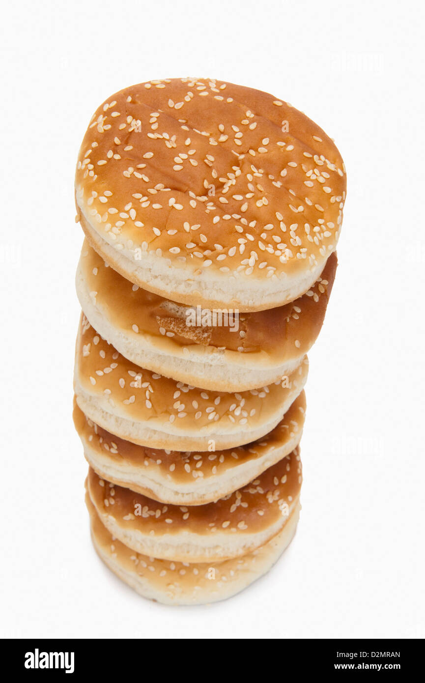 Close-up of a stack of buns Stock Photo - Alamy