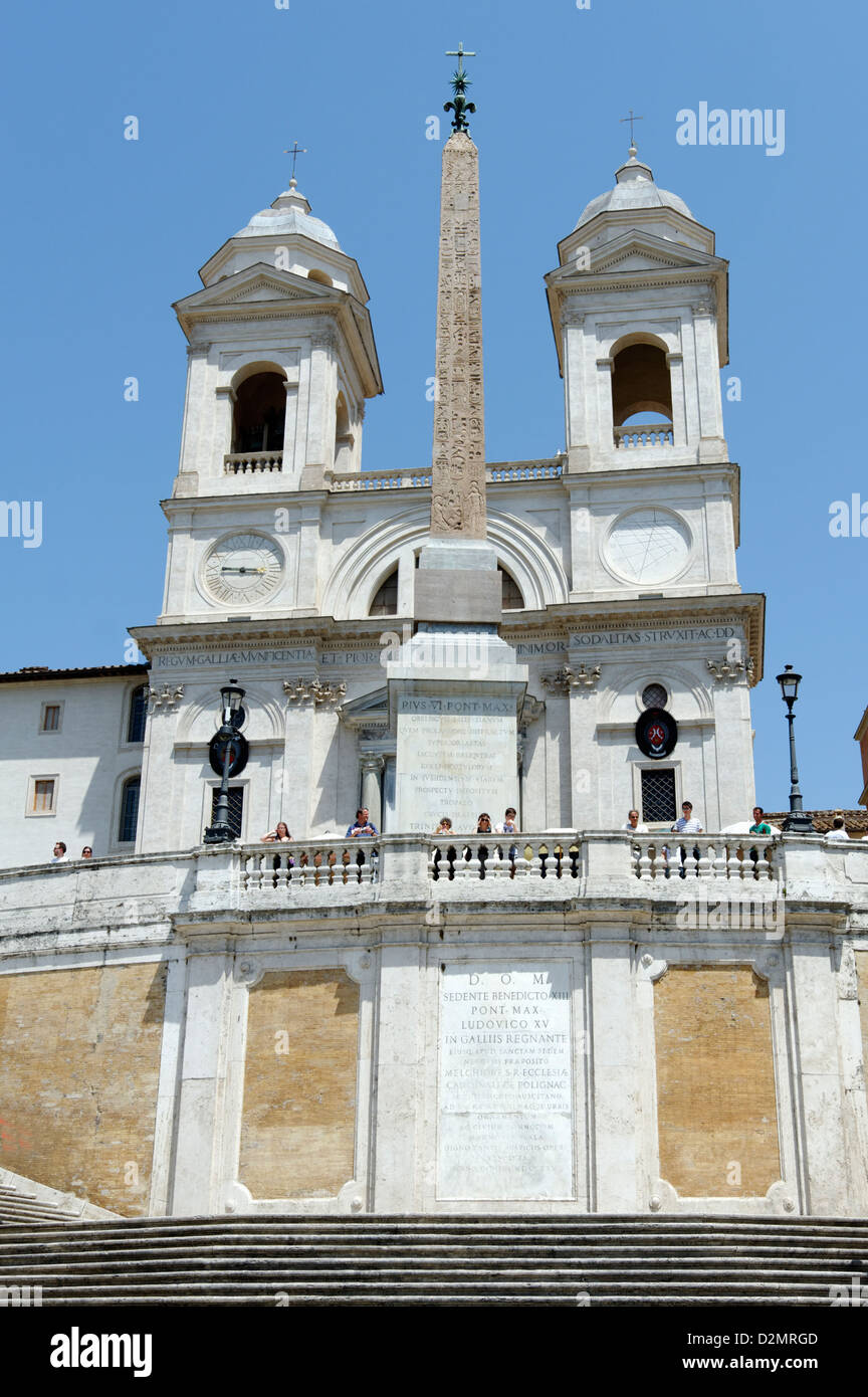 Rome Italy. Top of the Spanish Steps (Piazza di Spagna) is the 16th ...