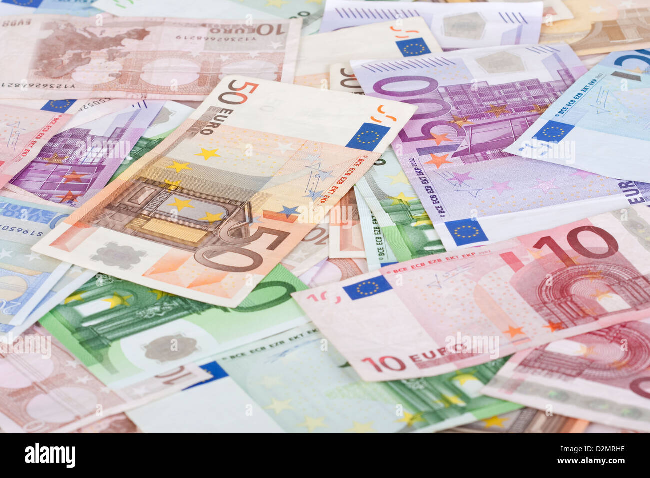 Background with different european union banknotes Stock Photo - Alamy
