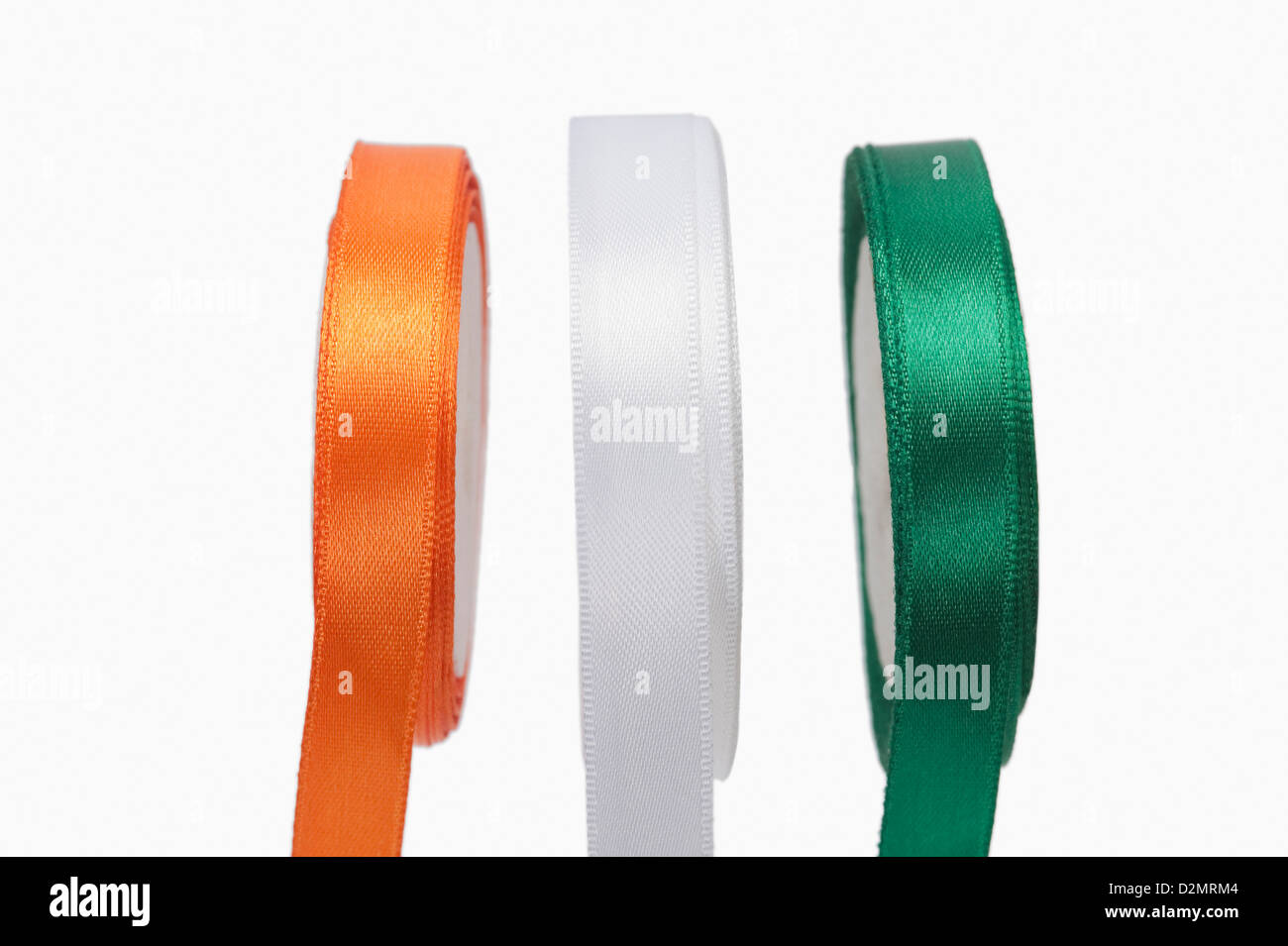 Ribbons representing Indian flag colors Stock Photo - Alamy