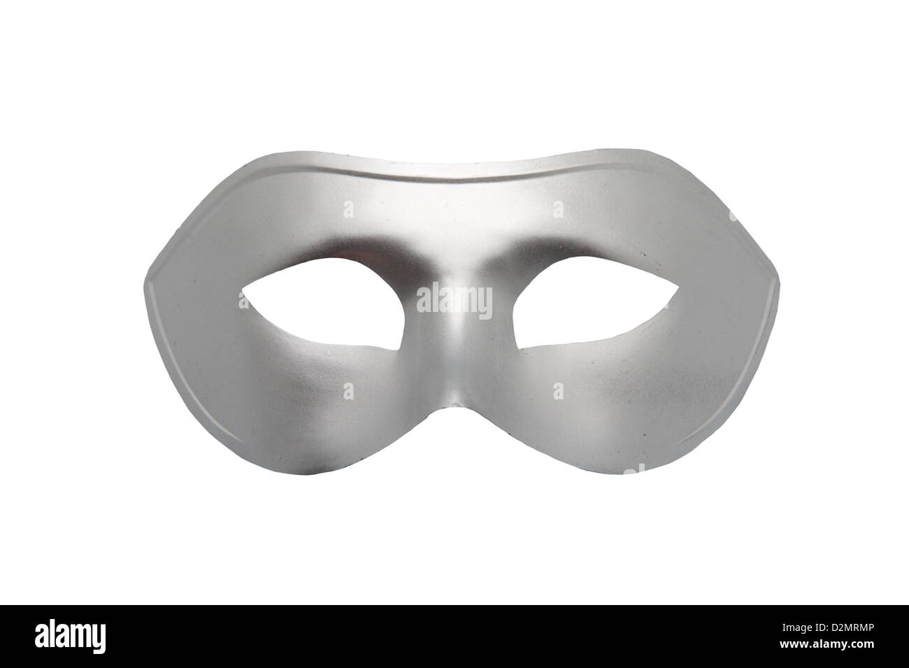 Silver mask on white background Stock Photo - Alamy