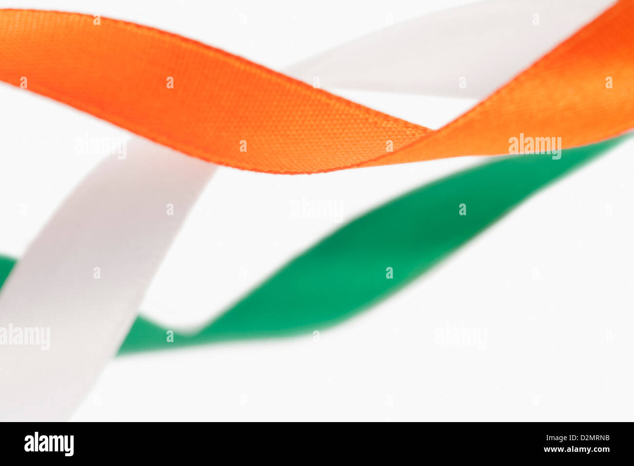 Ribbons representing Indian flag colors Stock Photo - Alamy