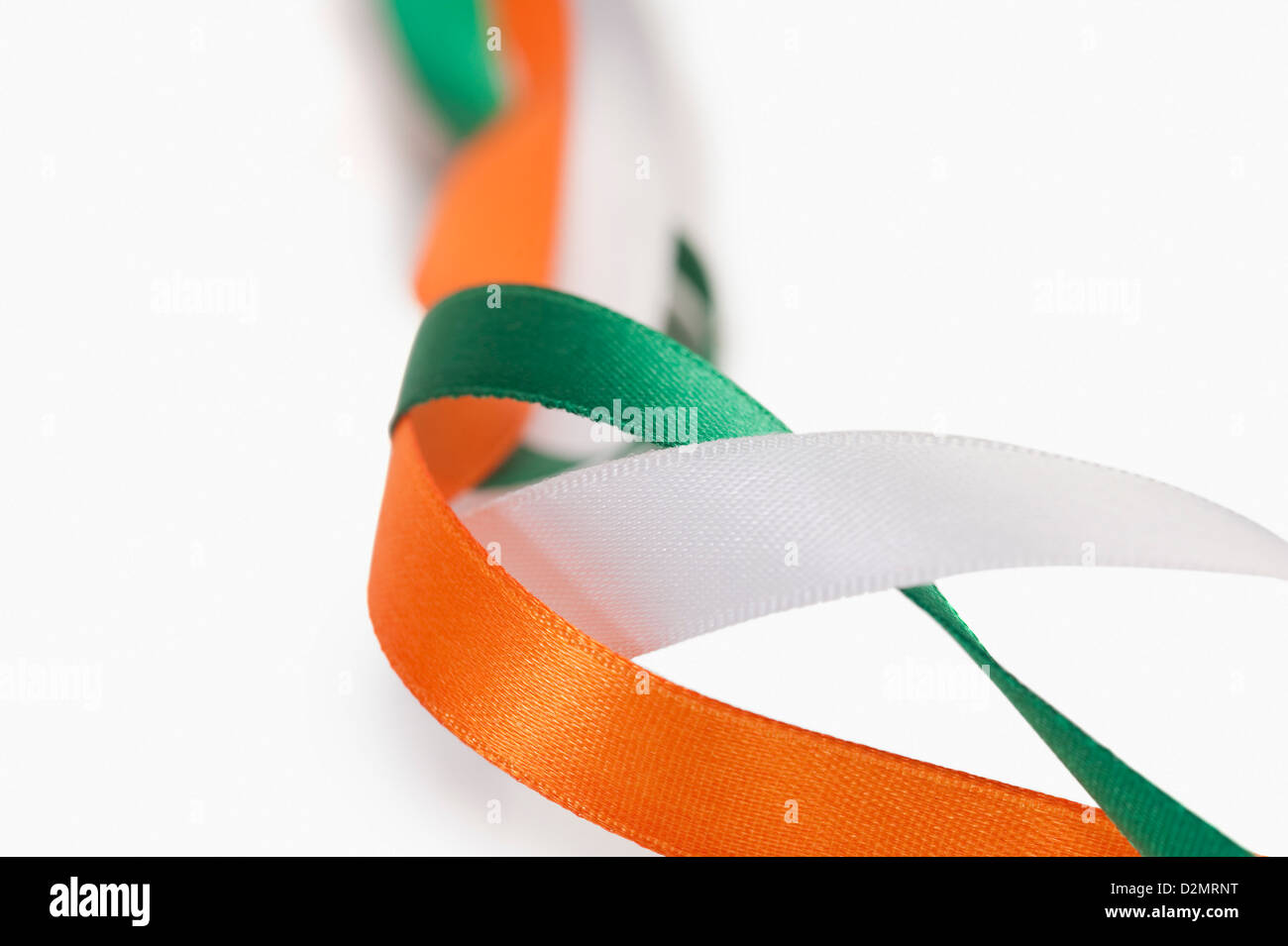 Ribbons representing Indian flag colors Stock Photo - Alamy
