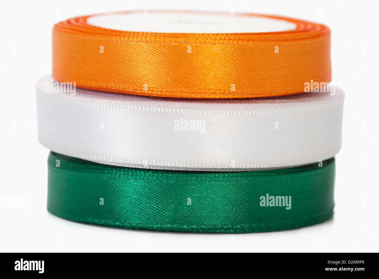 Ribbons representing Indian flag colors Stock Photo - Alamy