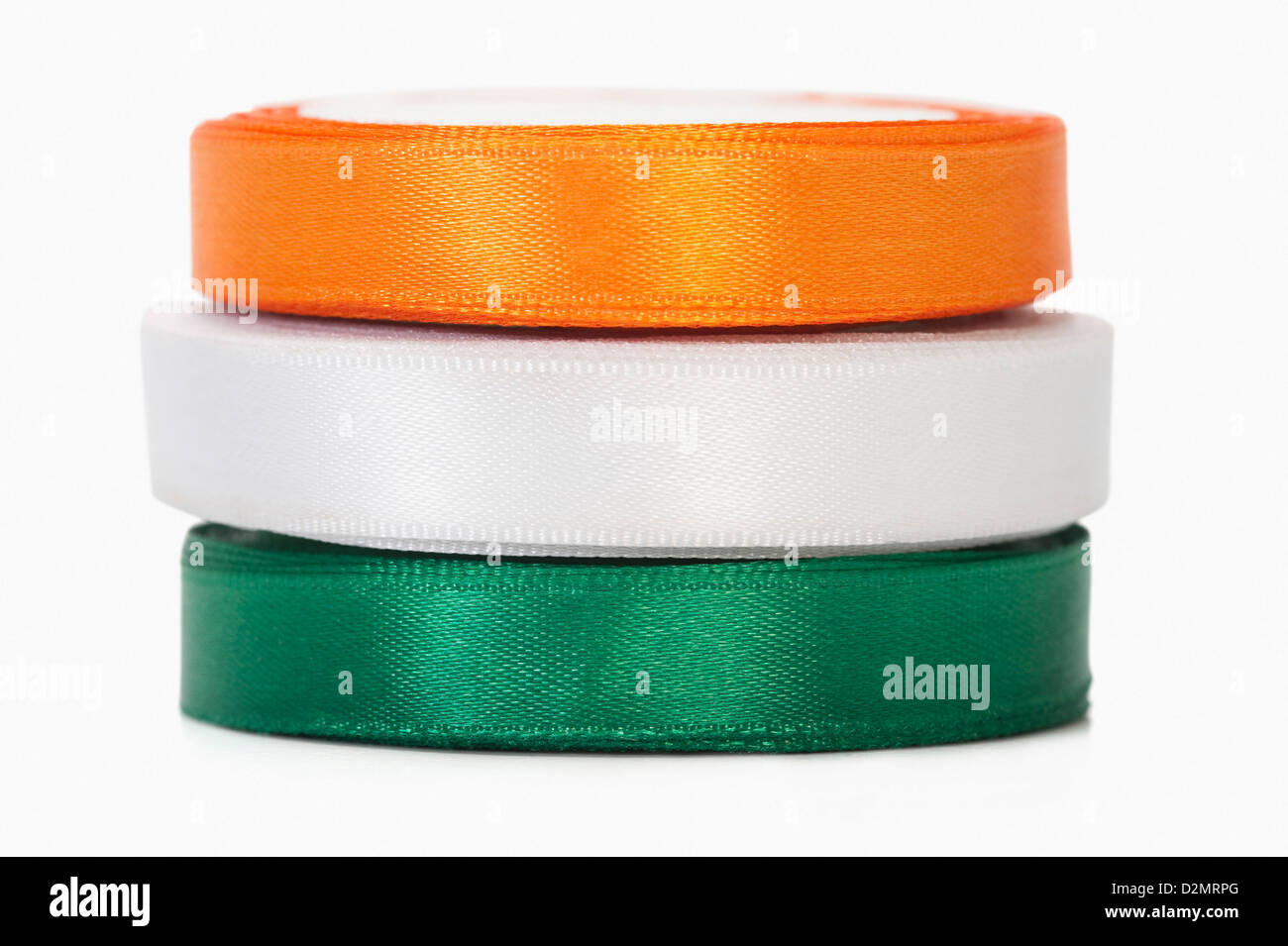 Ribbons representing Indian flag colors Stock Photo - Alamy