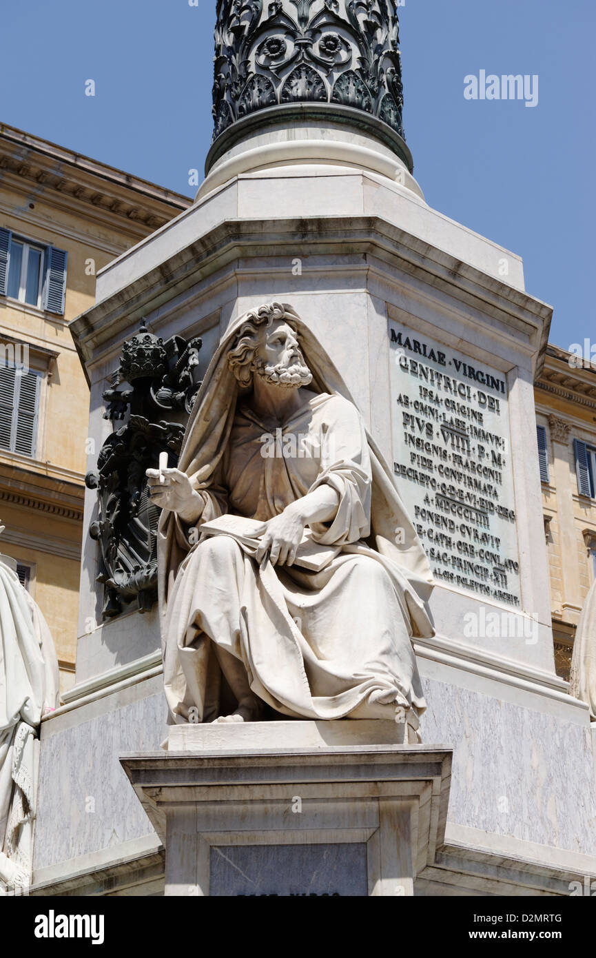 Rome. Lazio. Italy. View of the sculpture of the Hebrew prophet Isaiah ...