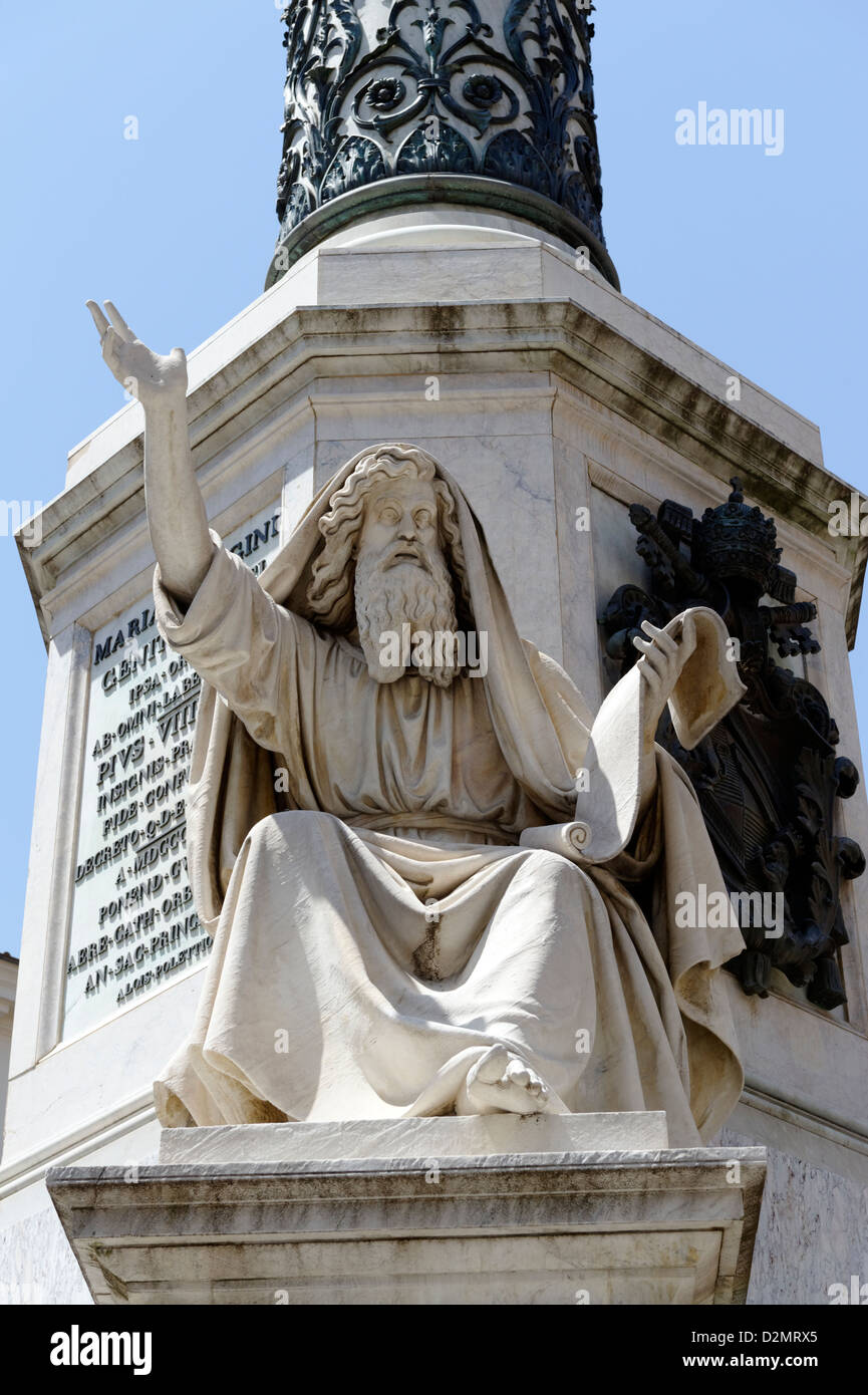 Rome. Lazio. Italy. View of the sculpture of Hebrew prophet Ezechiel or ...