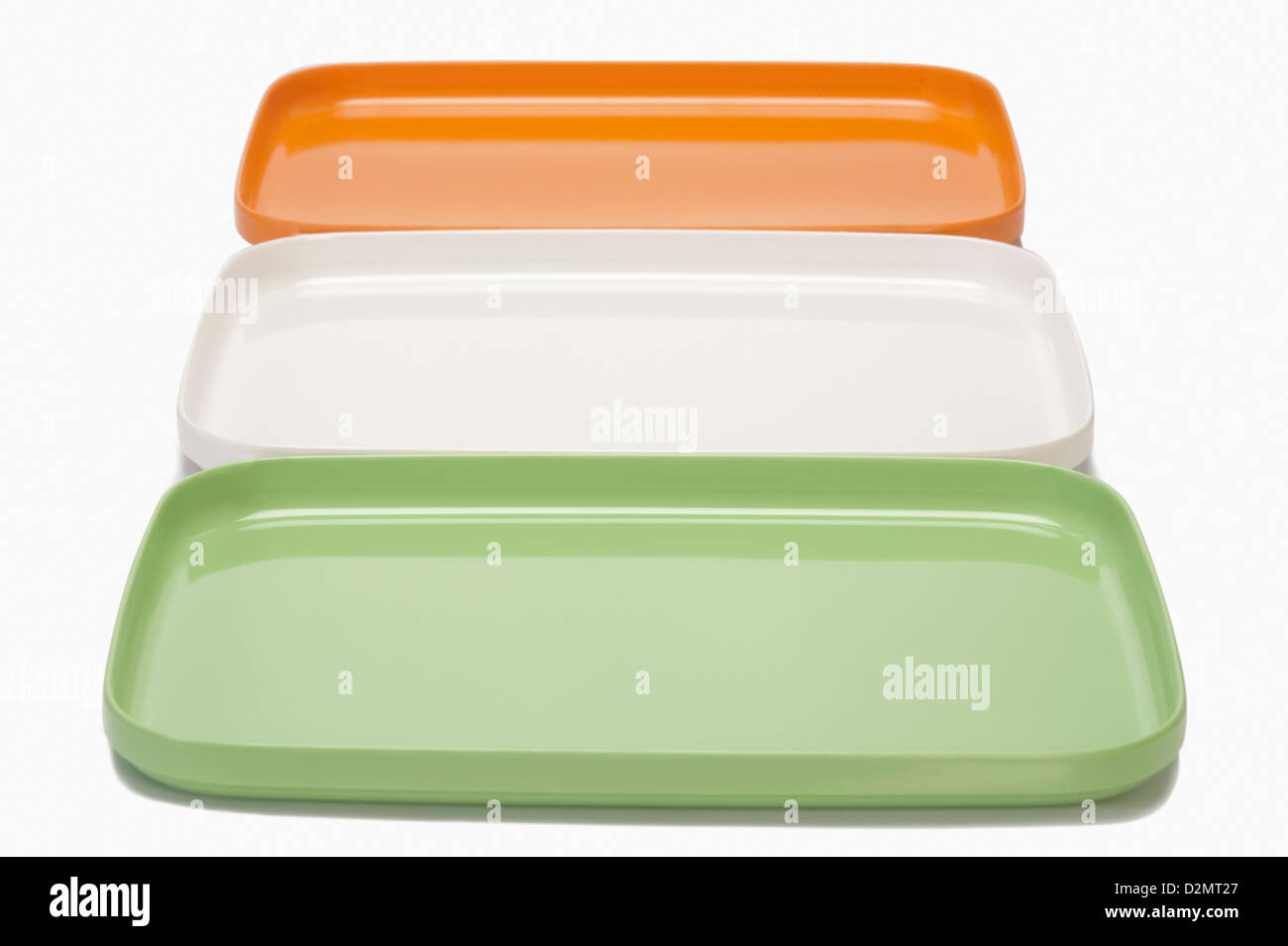 Close-up of colorful trays representing Indian flag colors Stock Photo ...