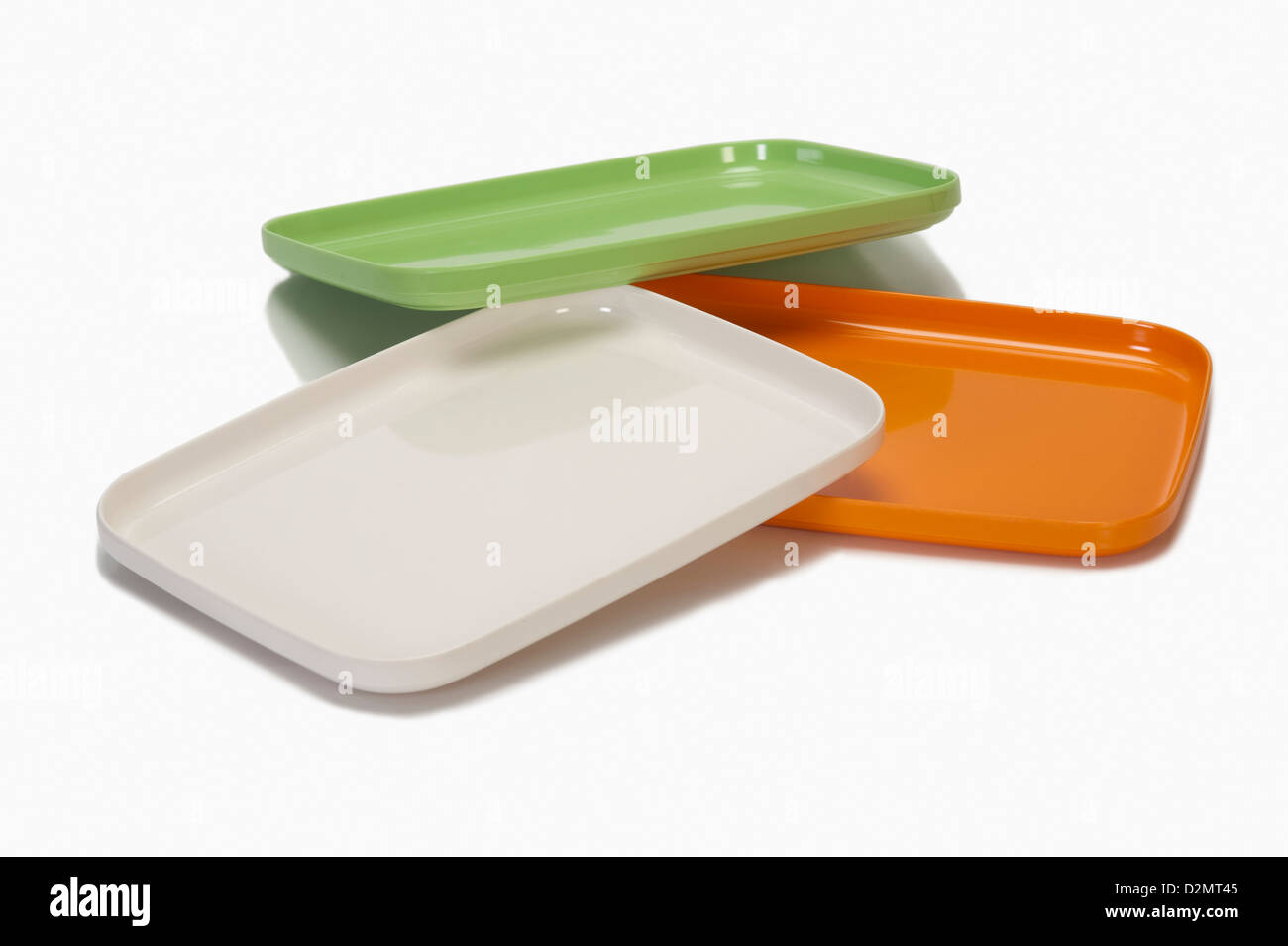 Close-up of colorful trays Stock Photo - Alamy