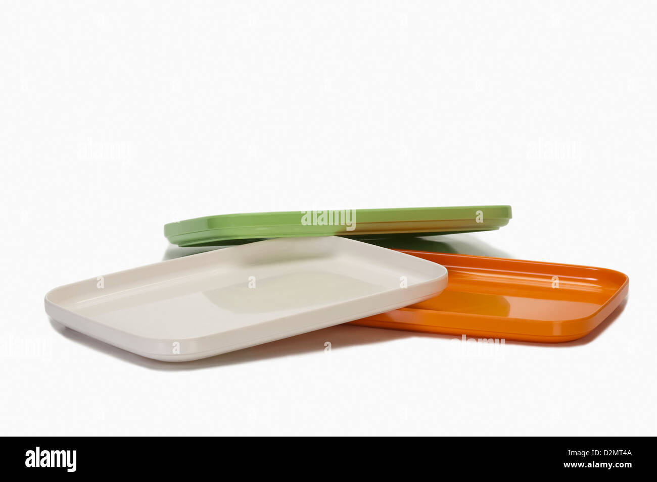 Close-up of colorful trays Stock Photo - Alamy